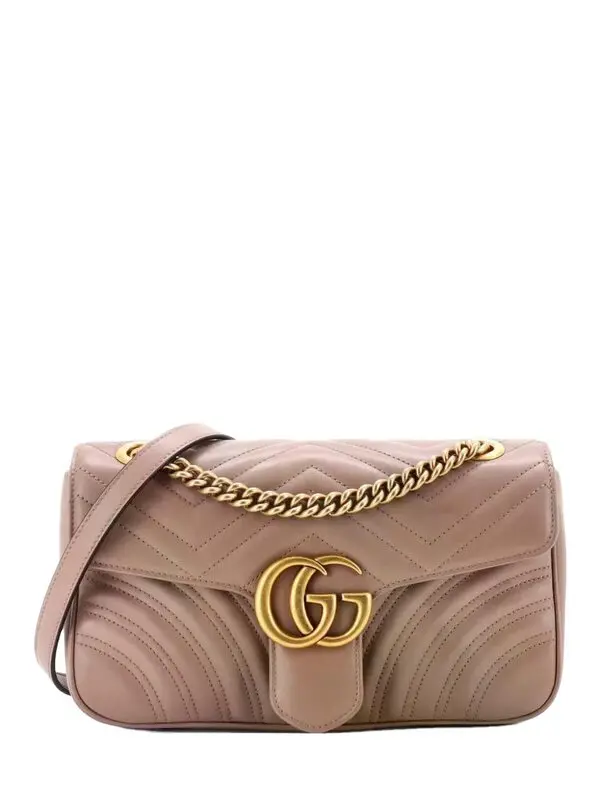 Gucci Gg Marmont Small Flap Bag - Neutrals