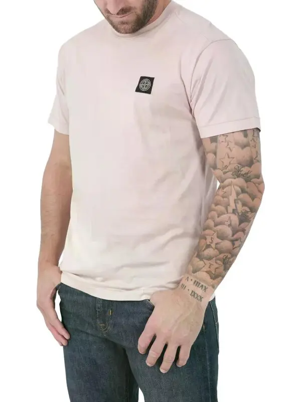 Stone Island Logo-patch Crew-neck T-shirt - Neutrals