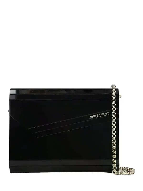 JIMMY CHOO Logo Clutch Bag - Black