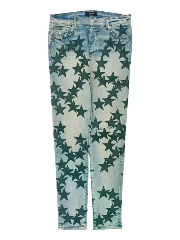 Amiri Star-patch Jeans - Blue