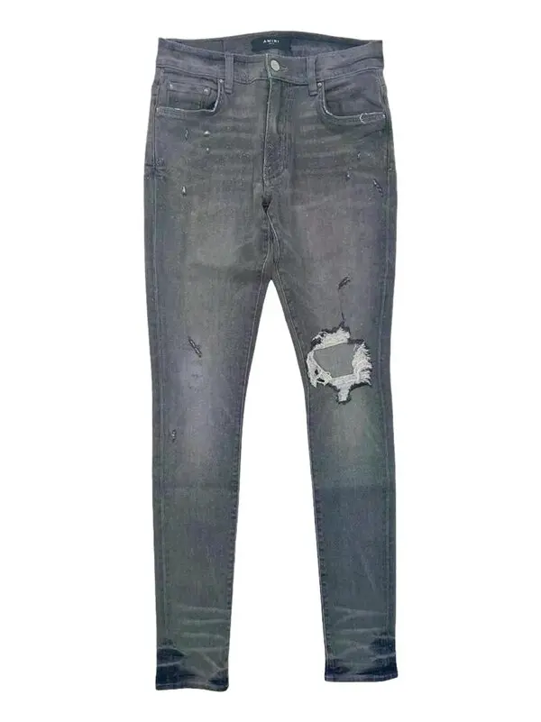 Amiri Distressed Denim Jeans - Grey