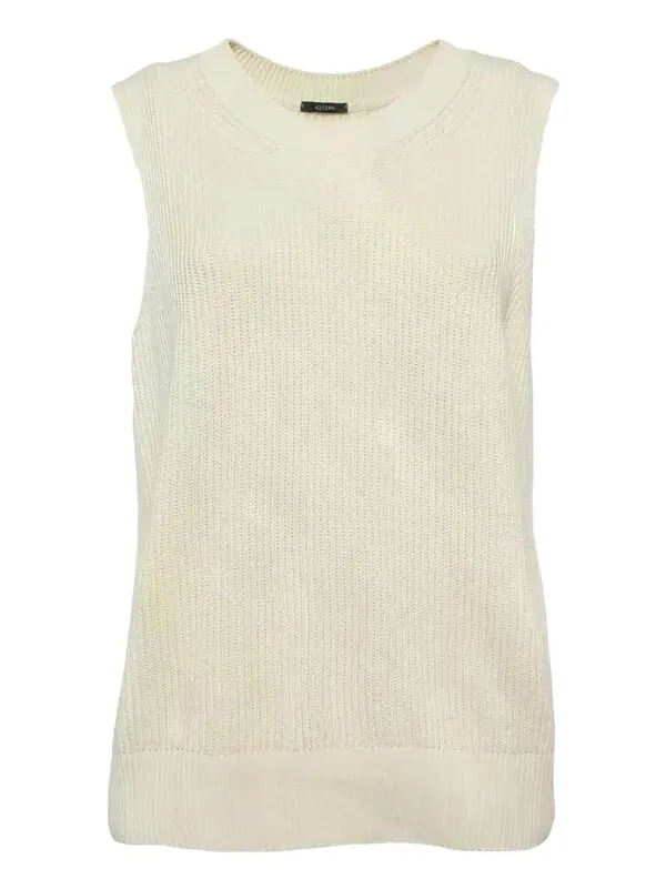 JOSEPH Rib Knit Sleeveless Vest - Neutrals