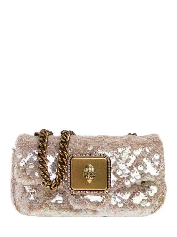 Kurt Geiger Nano Long Pimlico Sequin Embellished Shoulder Bag - Neutrals