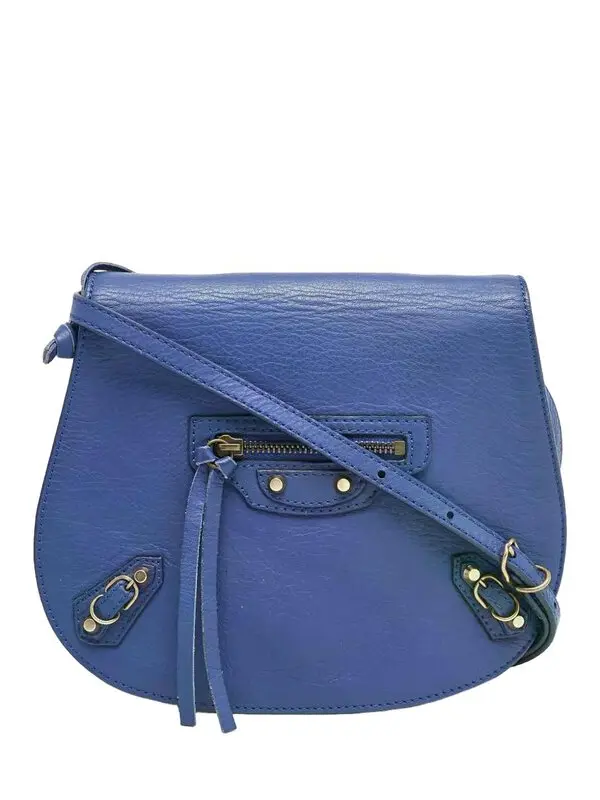 Balenciaga Leather Crossbody Bag - Blue
