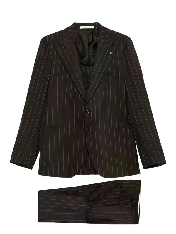 Tagliatore Pinstripe-pattern Suit - Brown