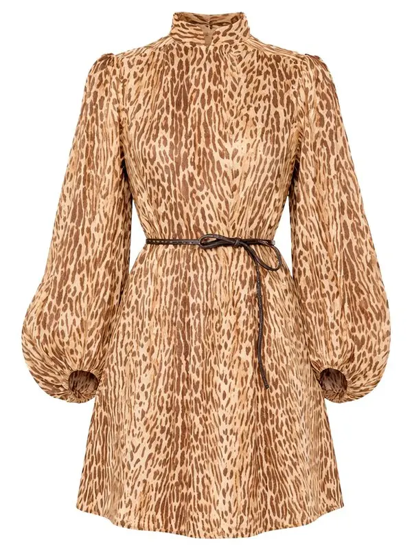 Zimmermann Animal Print Mini Dress - Animalier