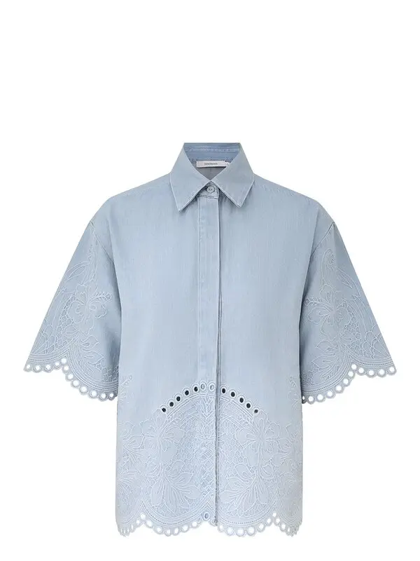 Zimmermann Daylight Denim Shirt - Baby Blue