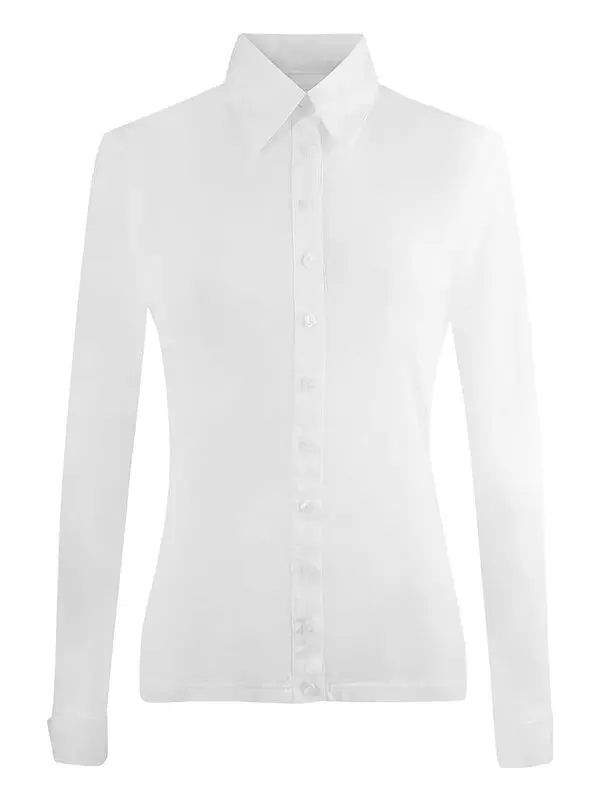 Anne Fontaine Nuage Jersey Shirt - White