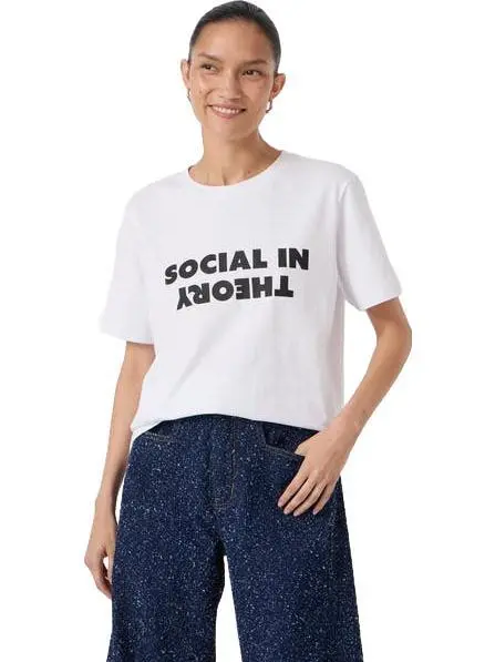 HUSH Social In Theory Graphic T-shirt - White
