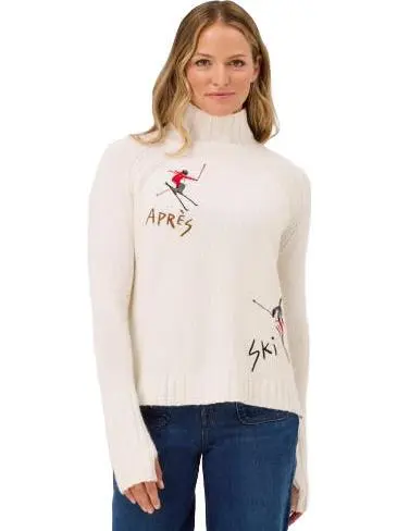 Krimson Klover Janica Embroidered Skiers Sweater - Snow