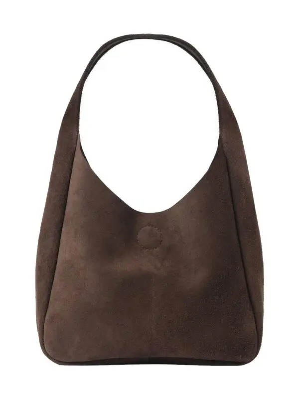 EZRA ARTHUR Phoebe Leather Hobo Nubuck Suede Shoulder Bag - Cocoa