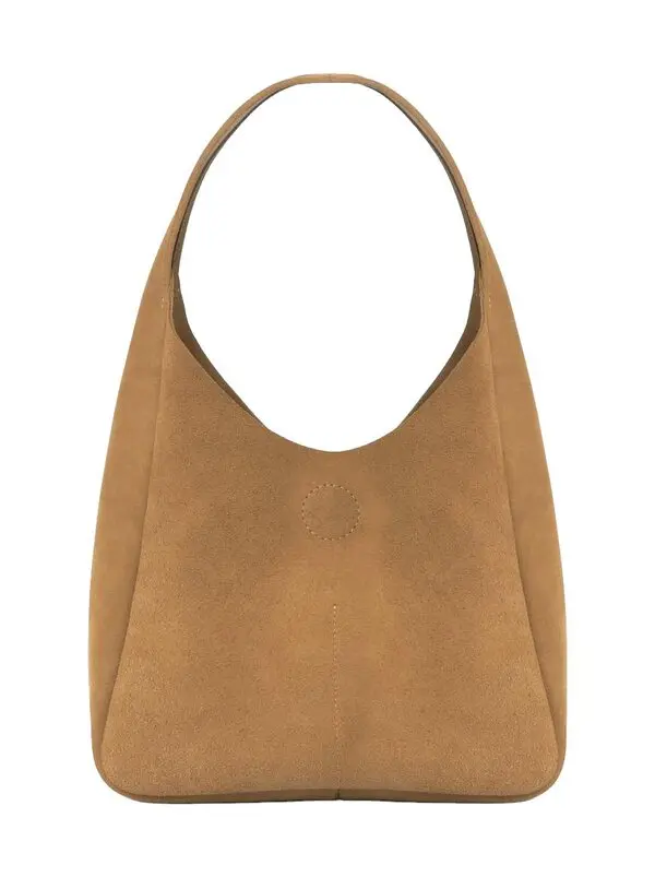 EZRA ARTHUR Phoebe Leather Hobo Nubuck Suede Shoulder Bag - Sand