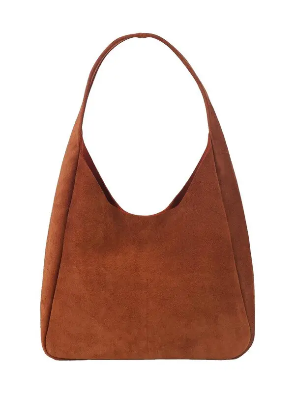 EZRA ARTHUR Phoebe Leather Hobo Nubuck Suede Shoulder Bag - Sedona