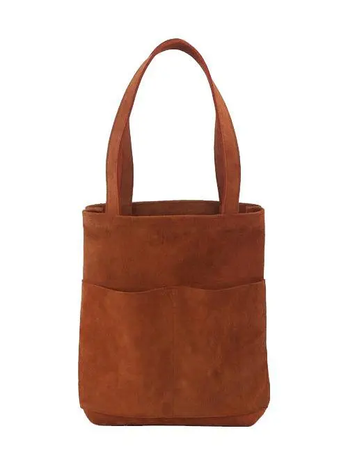 EZRA ARTHUR Leather Utility Tote Bag - Sedona