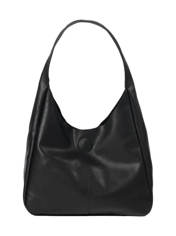 EZRA ARTHUR Phoebe Leather Hobo Shoulder Bag - Black