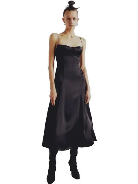 PCFG Pure Silk Dress - Black
