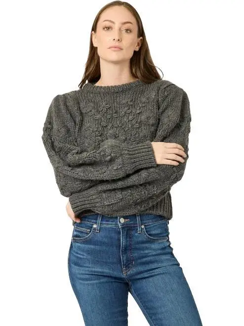 BTB LOS ANGELES Margaret Crewneck Sweater - Charcoal
