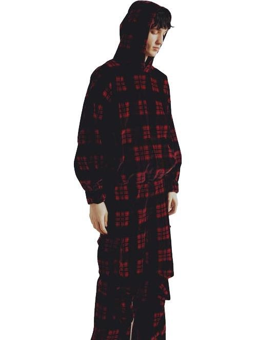 PCFG Pure Cotton Plaid Hoody - Red