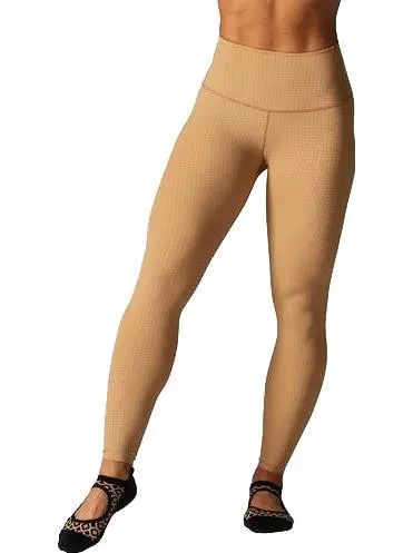 TAVI High Waisted Legging - Camel Houndstooth