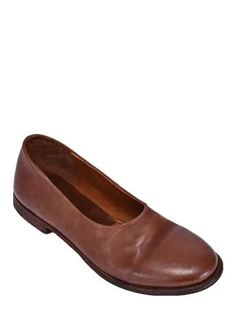 OLD TREND Heritage Genuine Leather Mary Jane Flats - Coffee