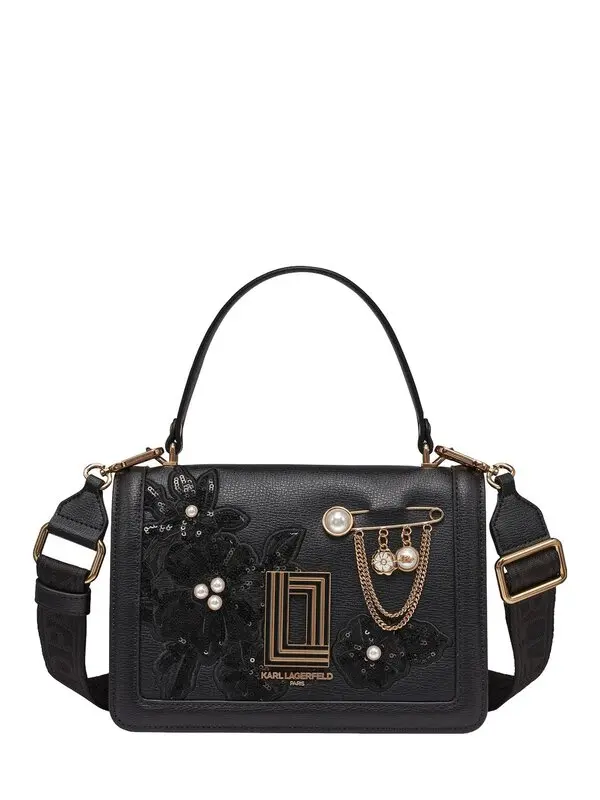 Karl Lagerfeld Paris Simone Crossbody - Black/gold