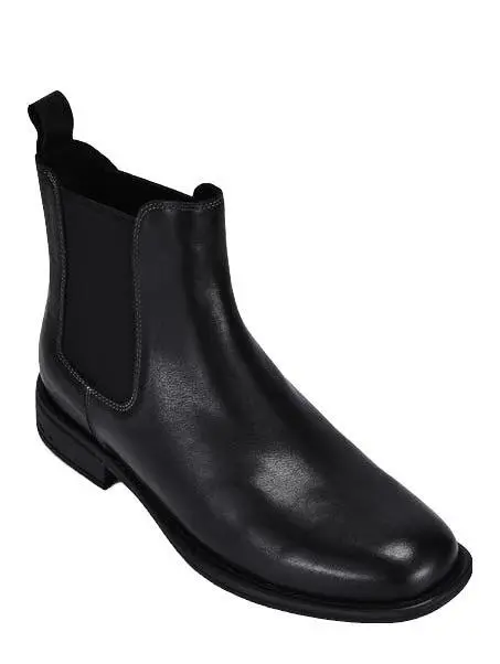 OLD TREND Classic Genuine Leather Chelsea Boots - Black