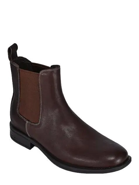 OLD TREND Classic Genuine Leather Chelsea Boots - Coffee