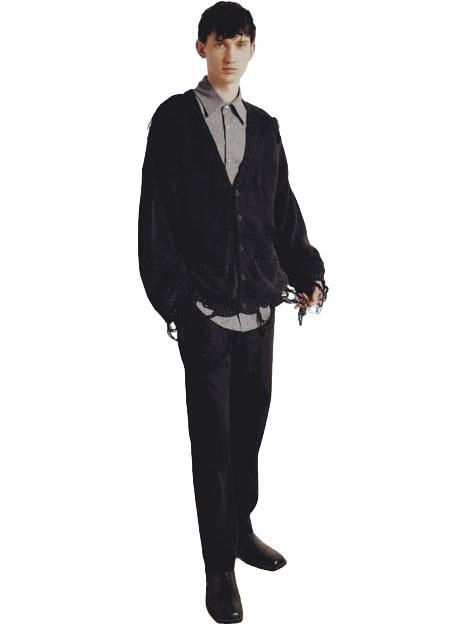PCFG Wool & Cashmere Blend Your *itch Striped Long Sleeve Shirt - Grey