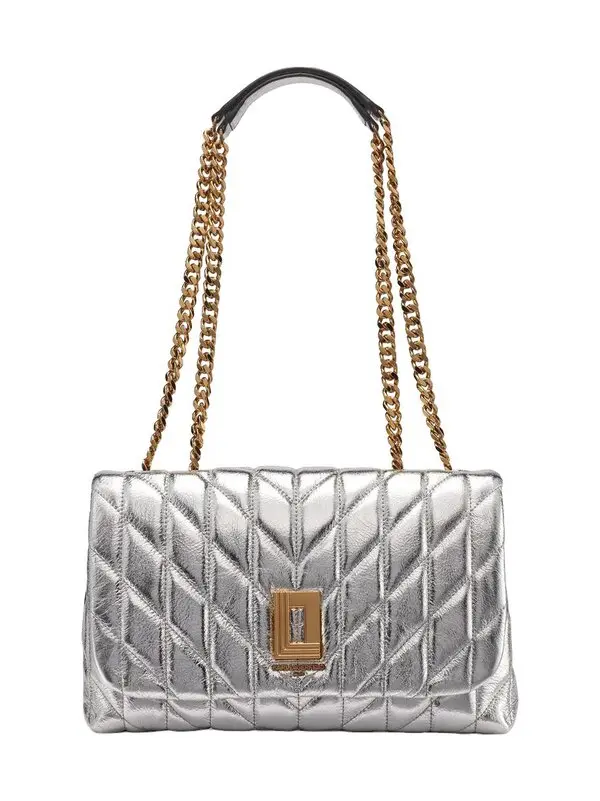 Karl Lagerfeld Paris Lafayette Shoulder Bag - Silver