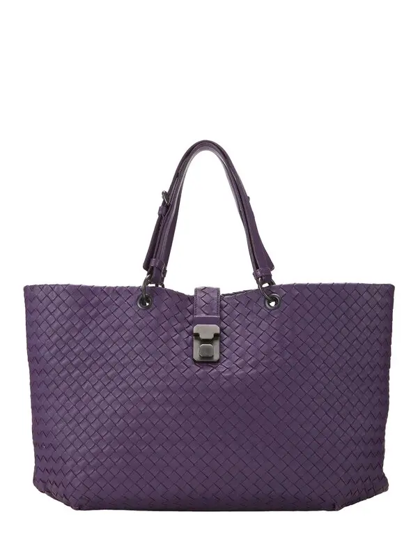 Bottega Veneta Intrecciato Capri Tote - Purple