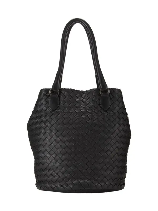 Bottega Veneta Intrecciato Bucket Bag - Black