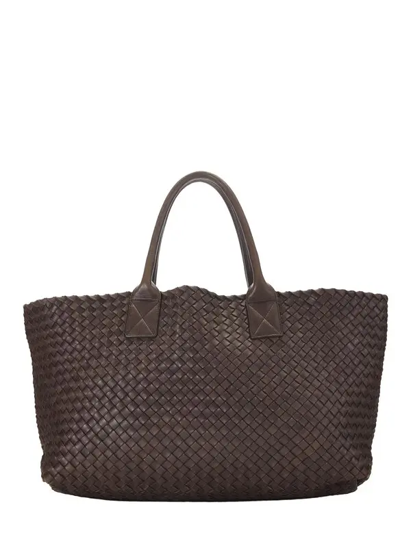 Bottega Veneta Intrecciato Cabat Tote - Brown