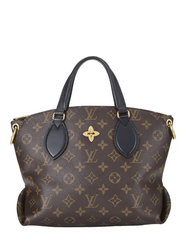 LOUIS VUITTON Monogram Flower Zip Tote - Black