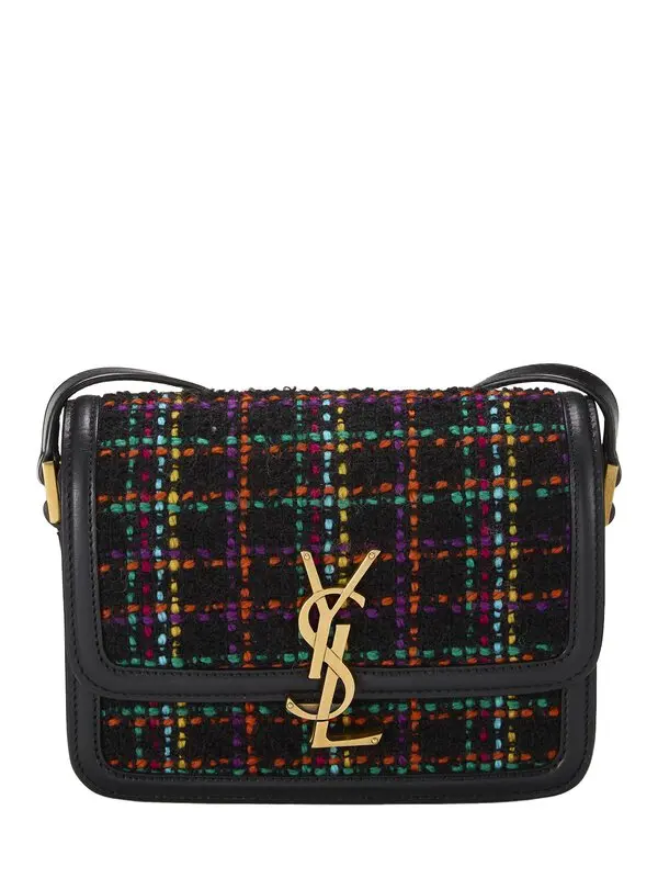 Saint Laurent Solferino Tweed Shoulder Bag - Multi