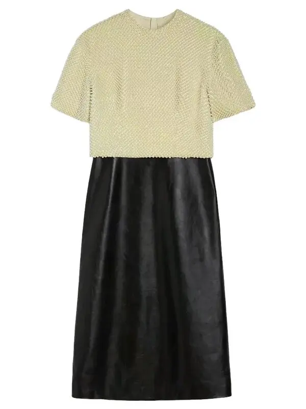 JIL SANDER Beaded Short-sleeve Dress - Black
