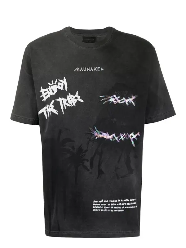 MAUNA KEA Graphic Print T-shirt - Black