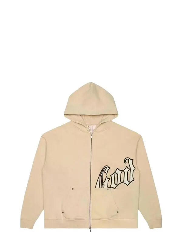 GODSPEED Logo-detail Zip-up Hoodie - Neutrals