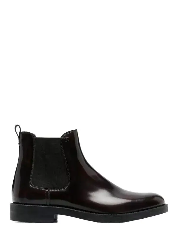 TOD'S Leather Chelsea Boots - Red