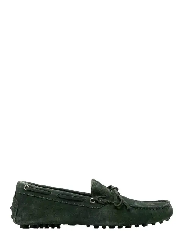 SCAROSSO James Driving Suede Loafers - Green