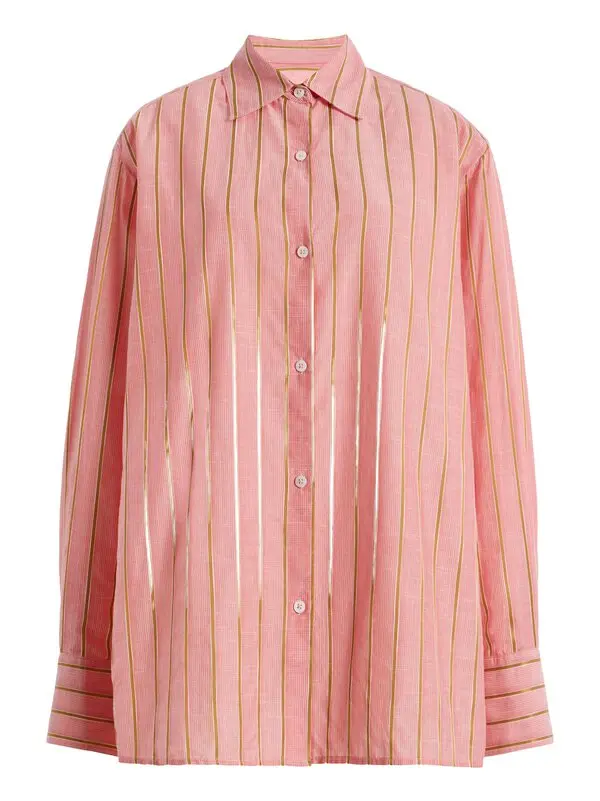 Renggli Striped Boxy Shirt - Pink