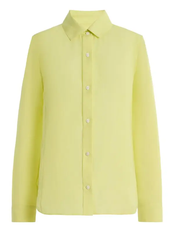 Renggli Silk Georgette Button-up - Yellow