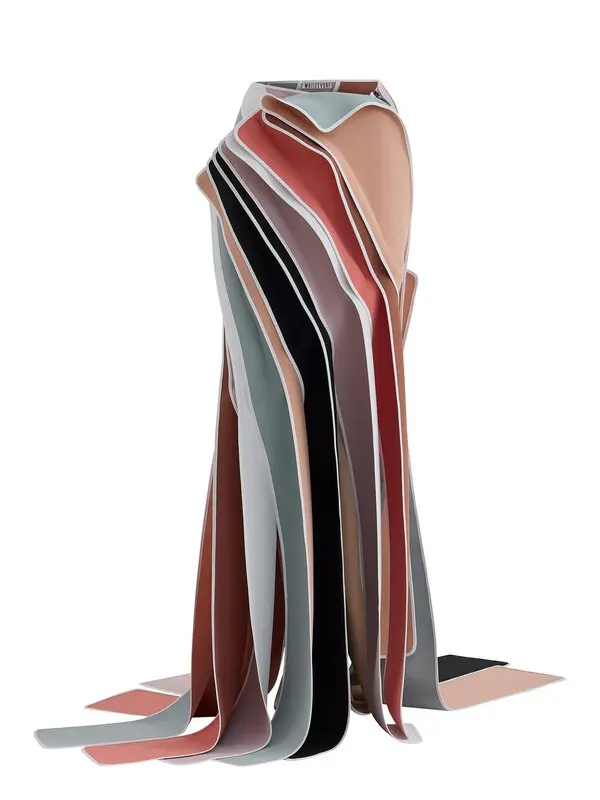 Maticevski Kudos Pleated Maxi Skirt - Multi