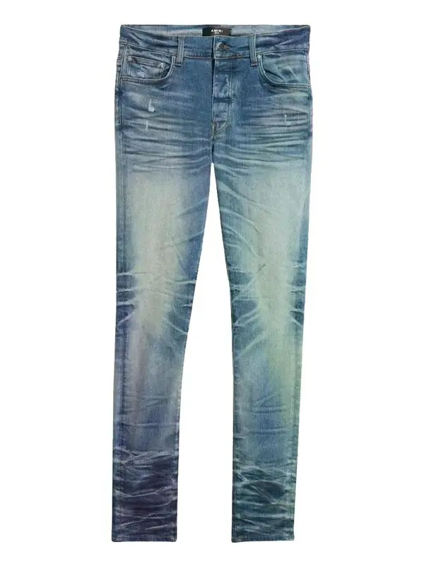 Amiri Stack Honeycomb Indigo Jeans - Blue