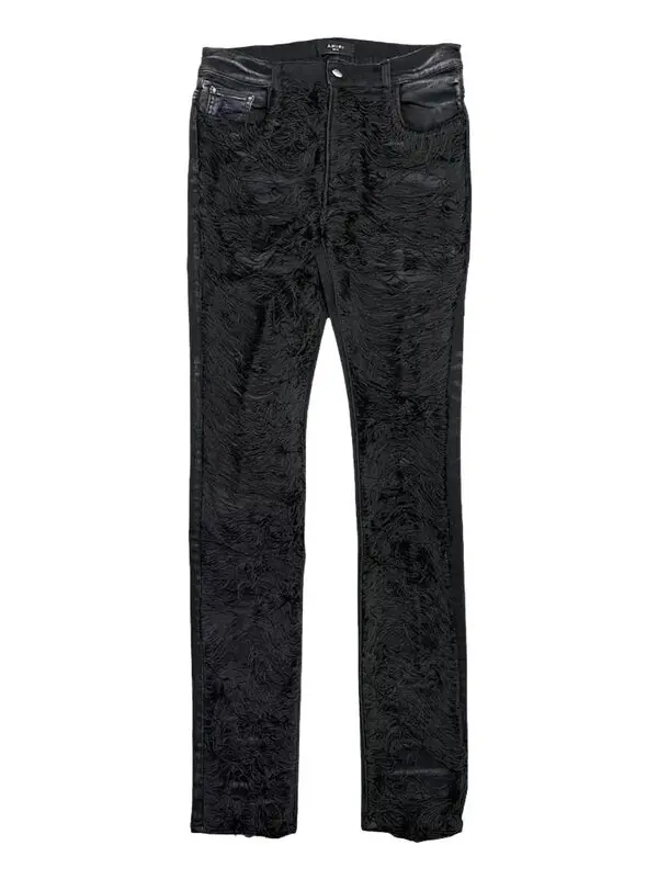 Amiri Fringe Wire Aged Jeans - Black