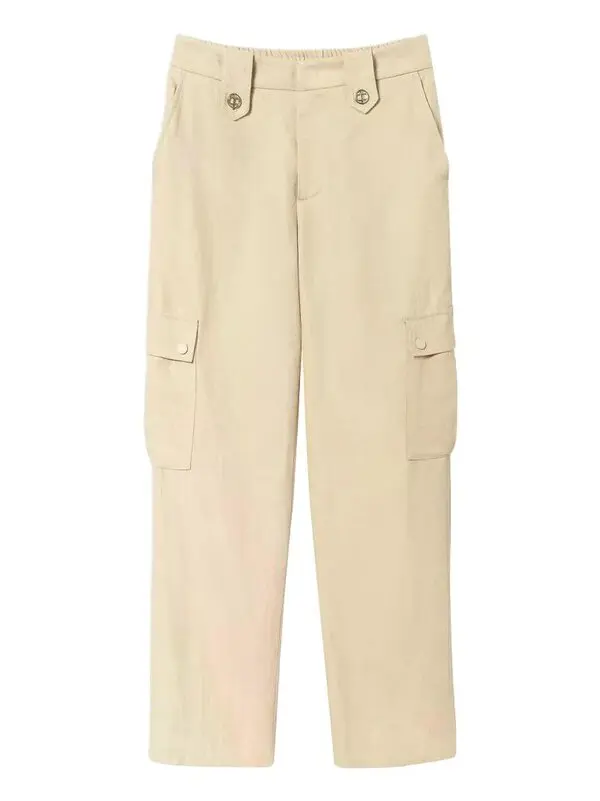 TWINSET Twill Cargo Trousers - Neutrals