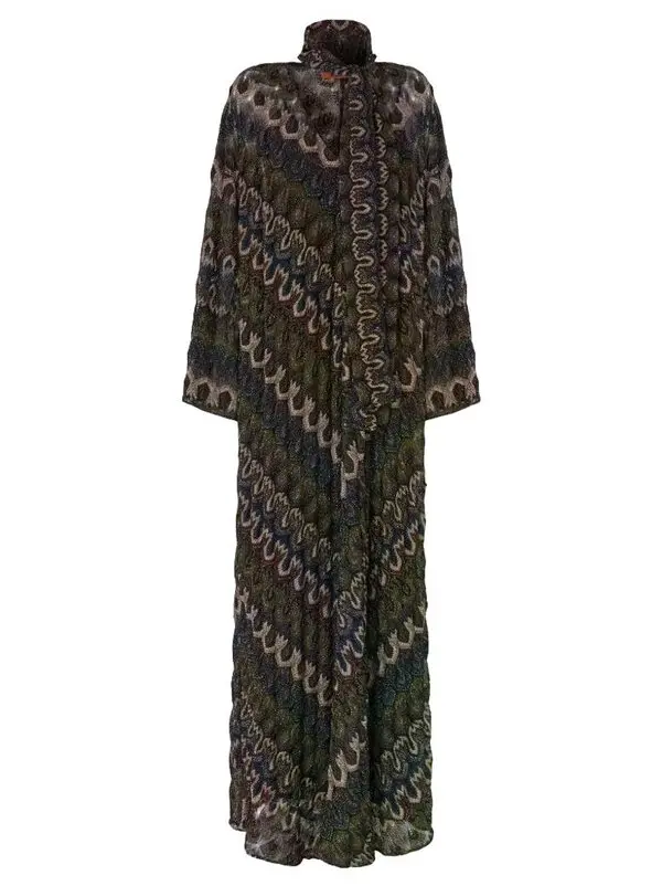 Missoni Long Sleeve Maxi Dress - Brown