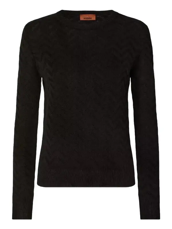 Missoni Chevron Knit Sweater - Black