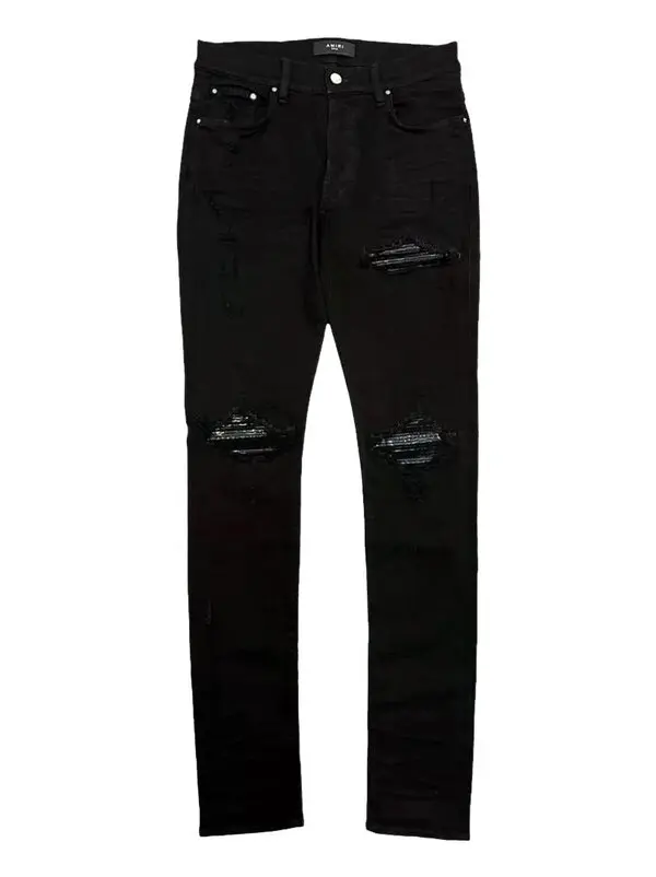 Amiri Mx1 Bandana-patch Jeans - Black