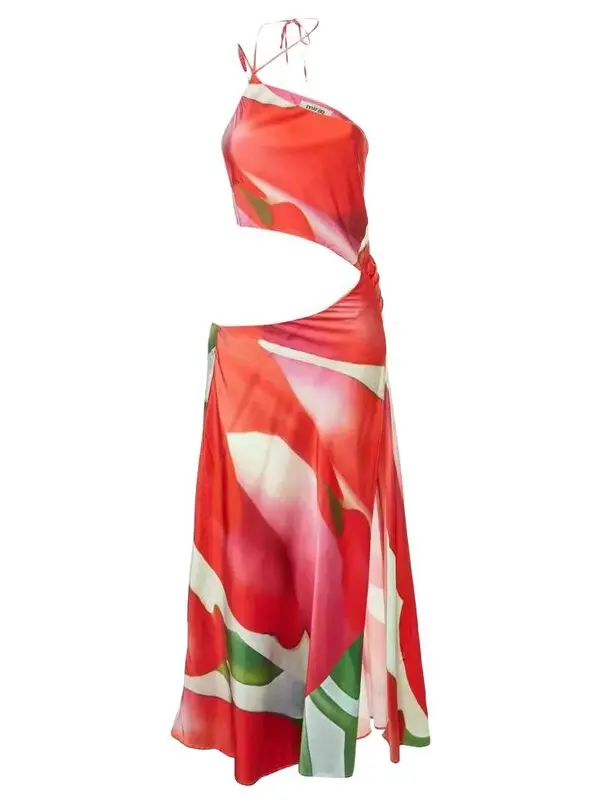 MIRAE Ocean Tulip Dress - Red