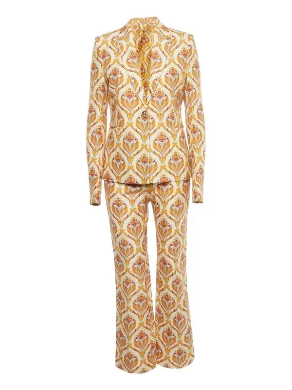 Rabanne Geometric Print Suit - Neutrals
